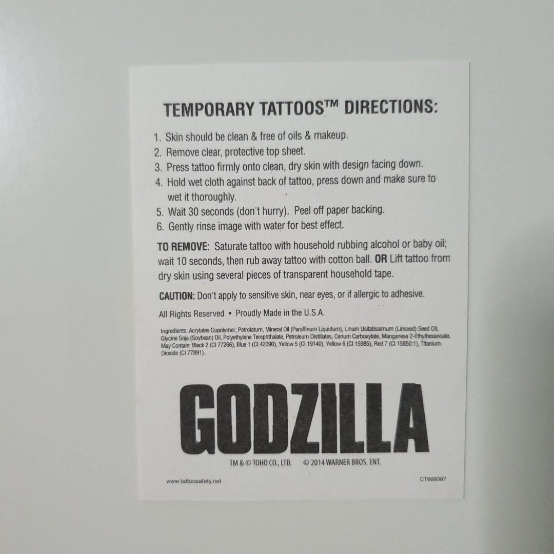 Godzilla Movie Premium A5 Notebook and Temporary Tattoo Stickers Set ...