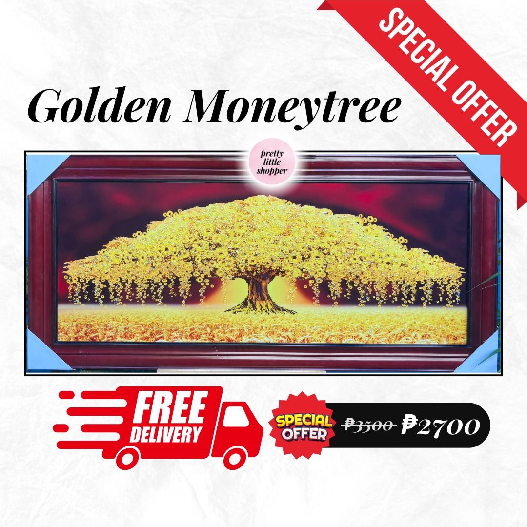 Golden Moneytree Wall Frame on Carousell