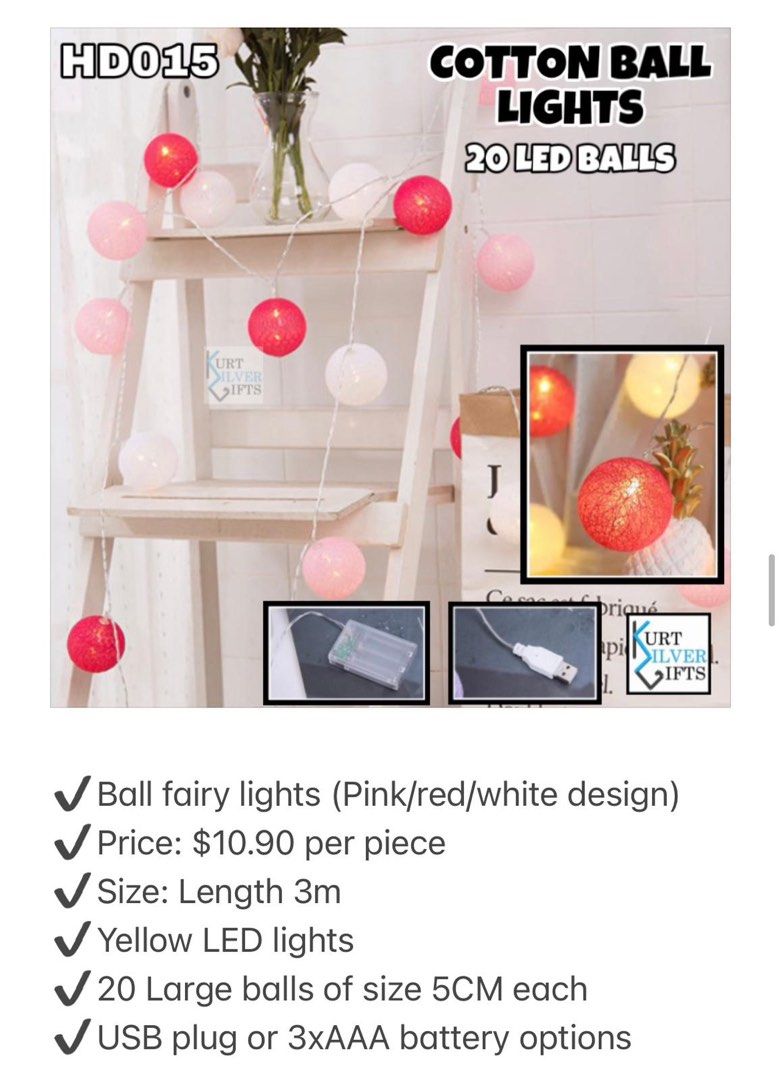 Hari Raya Special cotton ball light, Car Accessories, Electronics ...