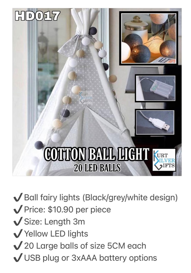 Hari Raya Special cotton ball light, Car Accessories, Electronics ...