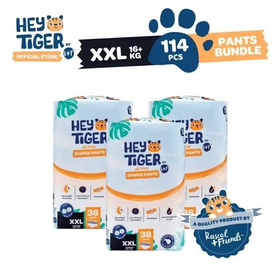 Hey Tiger by Rascal and Friends R+F XXL diapers baby wipes, Babies & Kids, Bathing & Changing ...