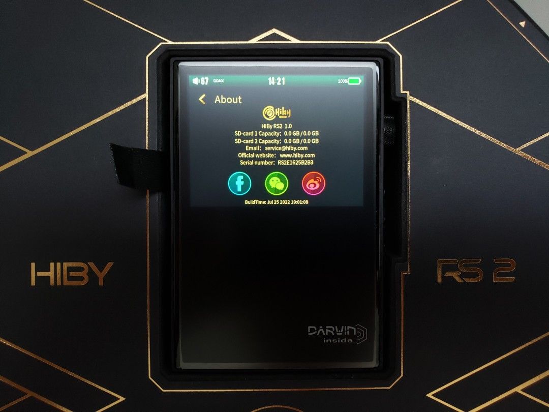 Hiby RS2 Portable Music Player R2R RRR HIFI, Audio, Portable Music ...