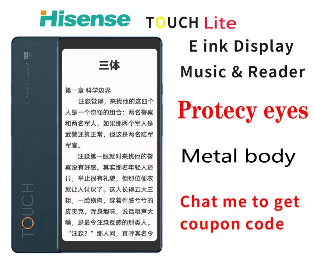 Hisense Touch Lite EReader Google App 5.84-inch Ink Screen Eyes ...