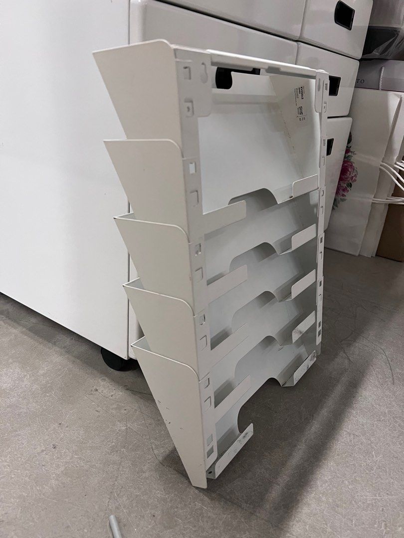Ikea KVISSLE Wall newspaper rack, white, Furniture & Home Living, Home ...