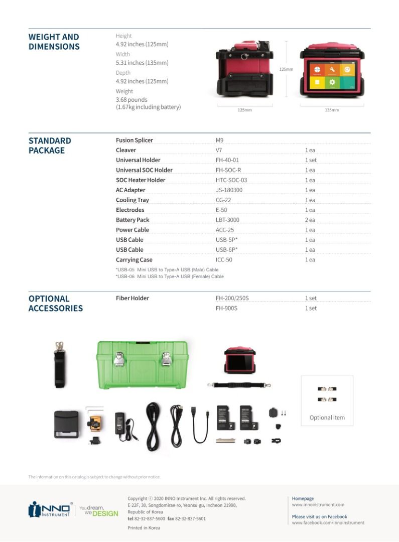 INNO M9 Fusion Splicer Machine, Commercial & Industrial, Construction ...