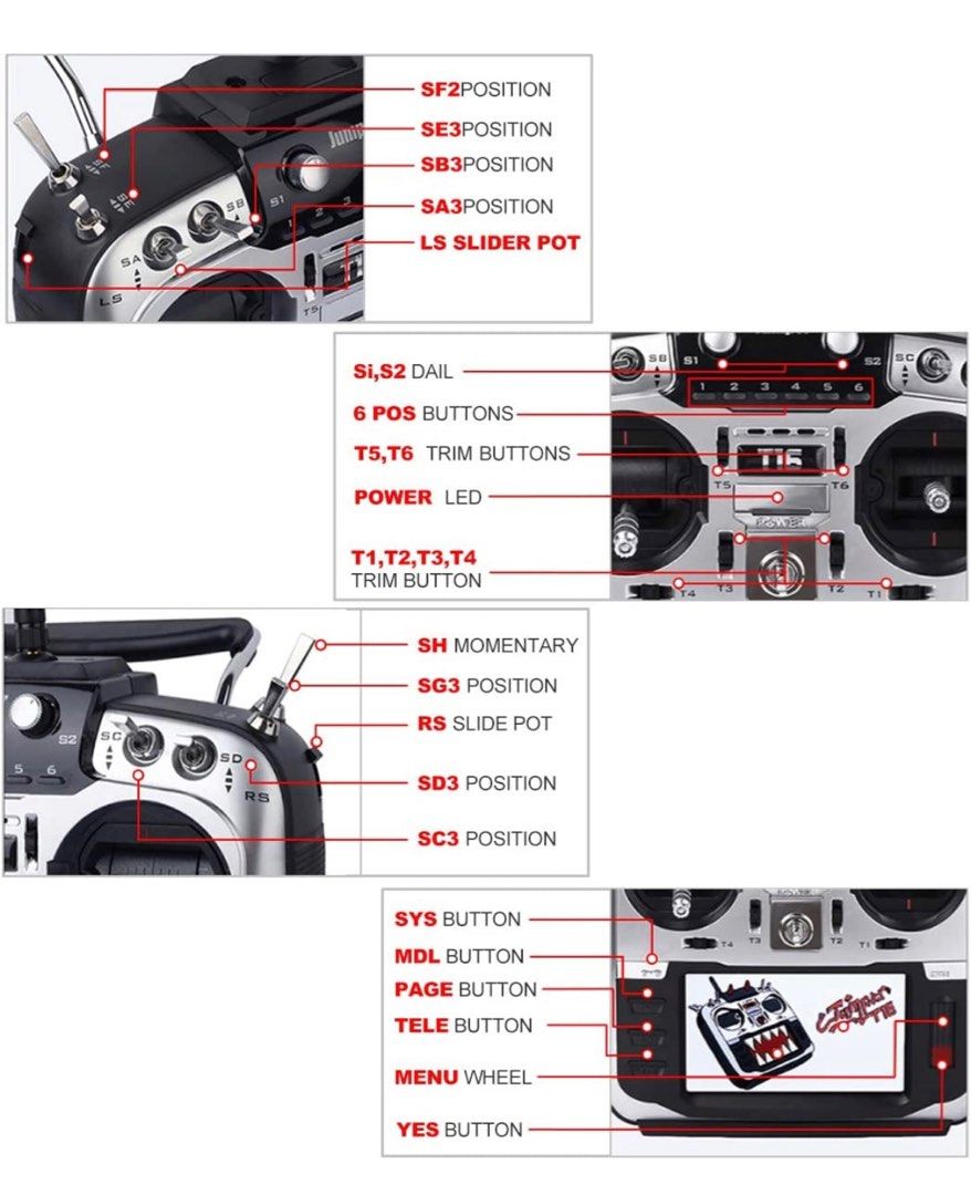 Jumper T16 Pro Hall Radio Transmitter Hall Gimbal 2.4G 16CH Open Source ...