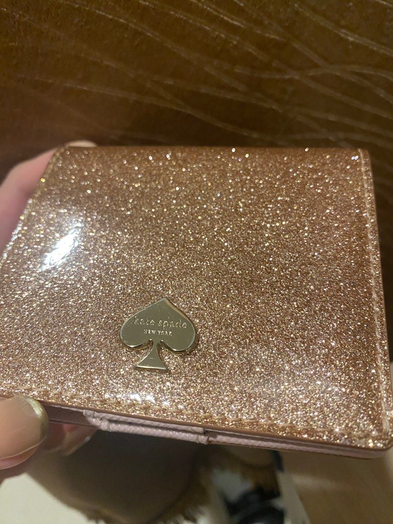 Kate Spade Pink Glitter Wallet, Women's Fashion, Bags & Wallets ...