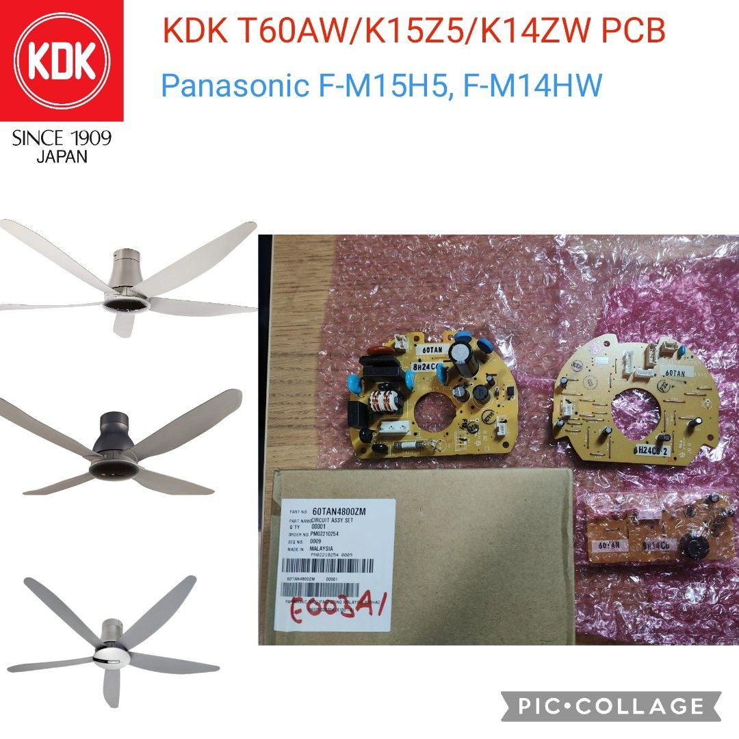 KDK T60AW, K15Z5 Fan PCB board, Furniture & Home Living, Lighting ...