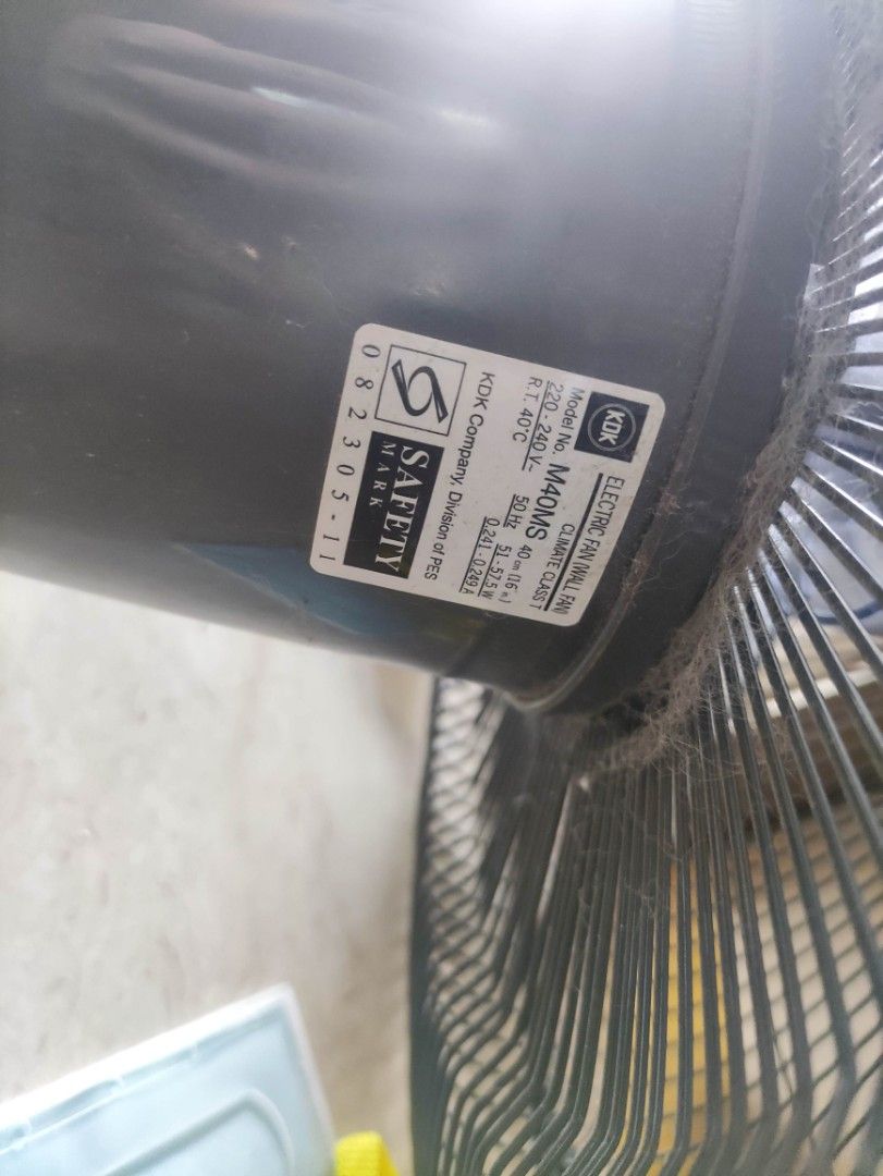 Kdk wall fan m40ms remote control 16 inch fan singapore set with safety ...