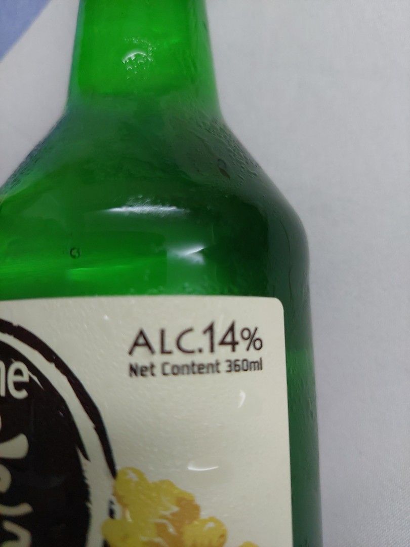 Korean sochi 14% alcohol, Food & Drinks, Alcoholic Beverages on Carousell