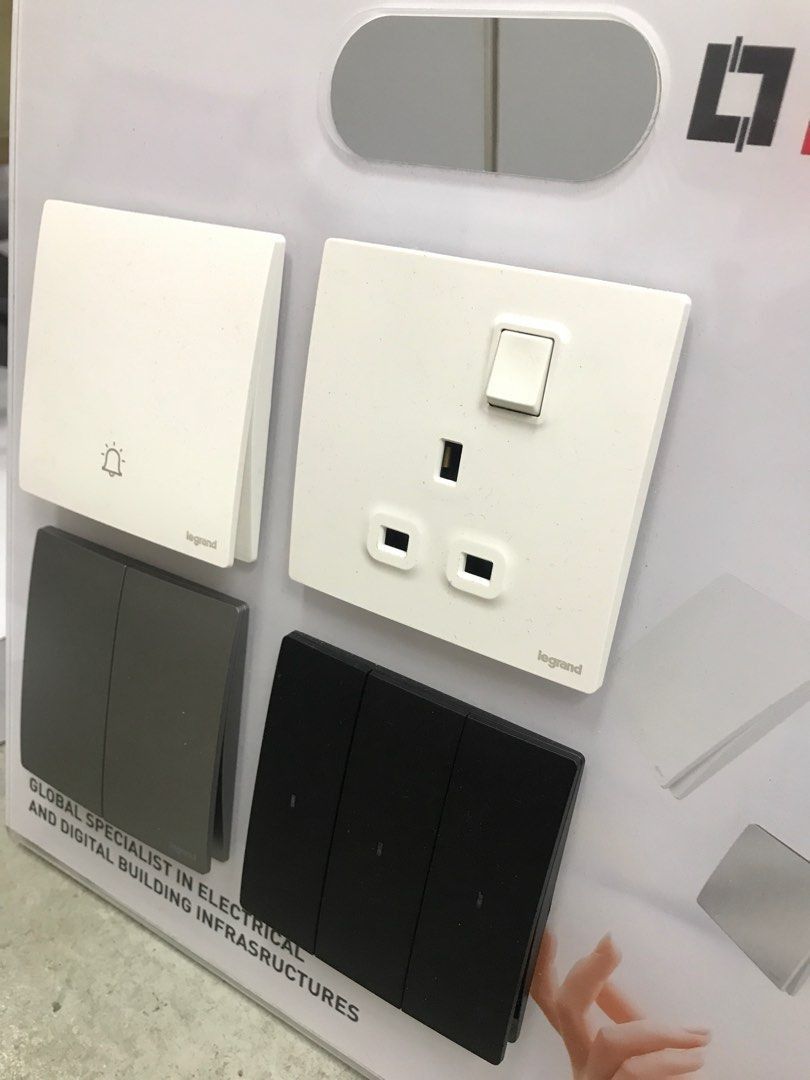 Legrand Mallia Senses Switch Socket Color Black / Champagne / Dark ...