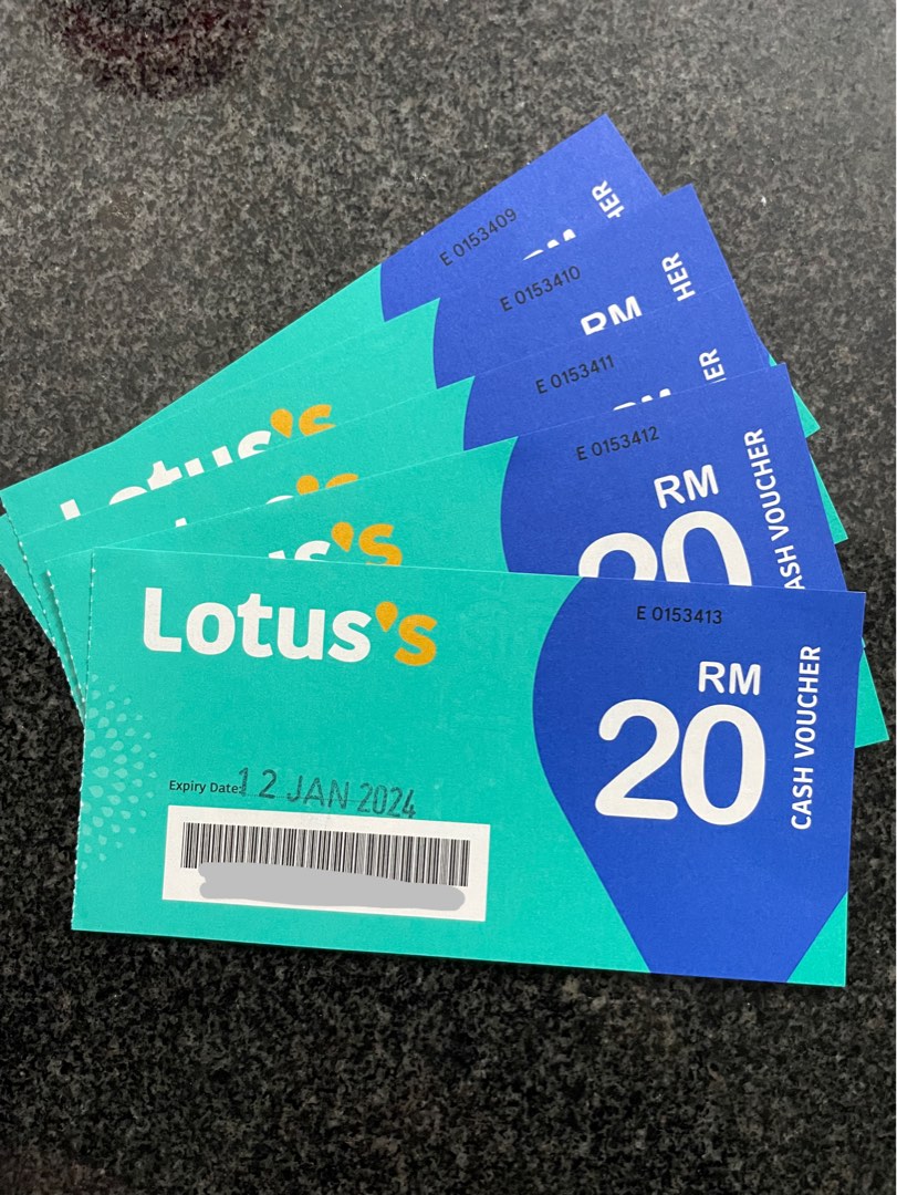 Lotus Supermarket RM 100 Cash Voucher, Tickets & Vouchers, Vouchers on ...