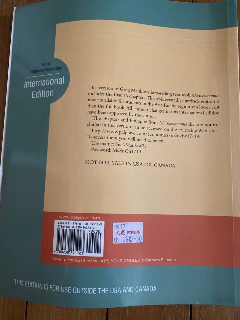 Macroeconomic Intermediate 7th edition - N. Gregory Mankiw Textbook ...