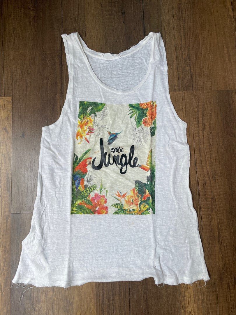 Mango Summer Tank, Fesyen Wanita, Pakaian Wanita, Atasan di Carousell