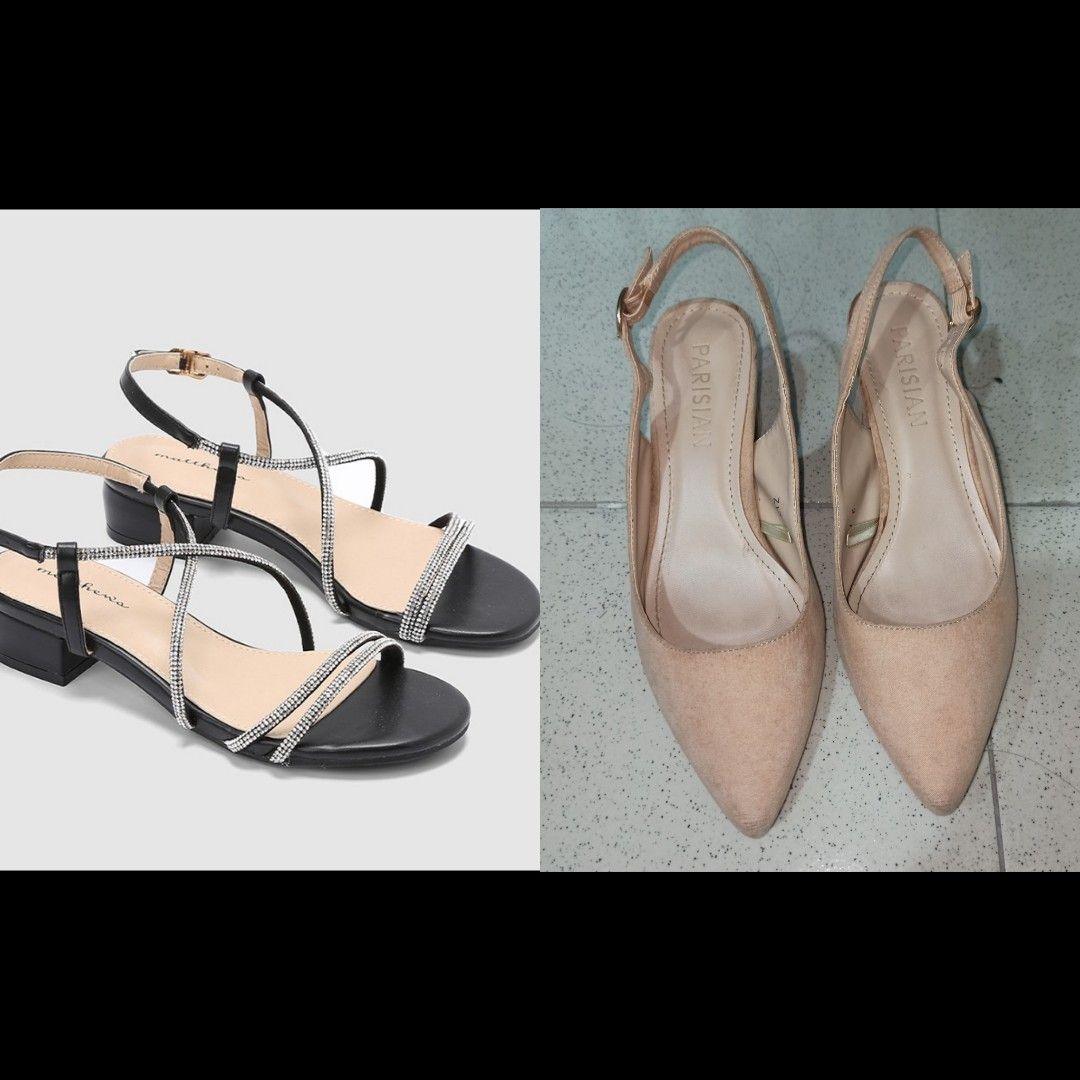 Matthews Gelo Heel Sandals US Size 6 Black and Parisian Shoes Size 6 on ...