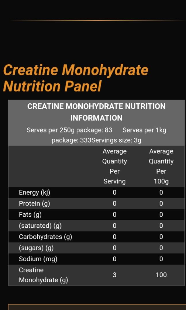 Micronized Creatine Monohydrate (1kg), Health & Nutrition, Health ...