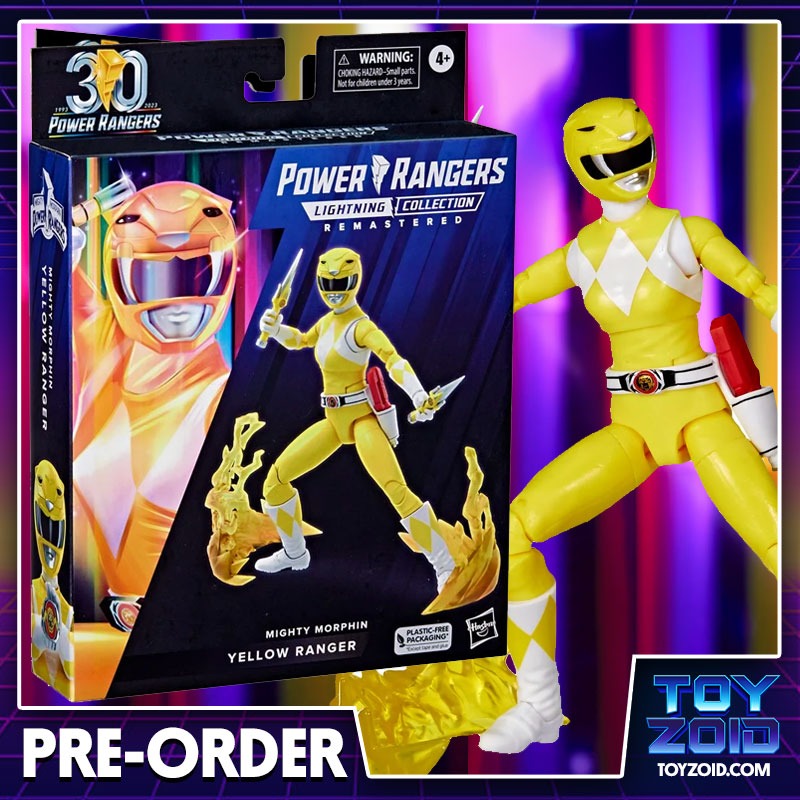 Mighty Morphin Power Rangers Lightning Collection Deluxe Yellow Ranger ...
