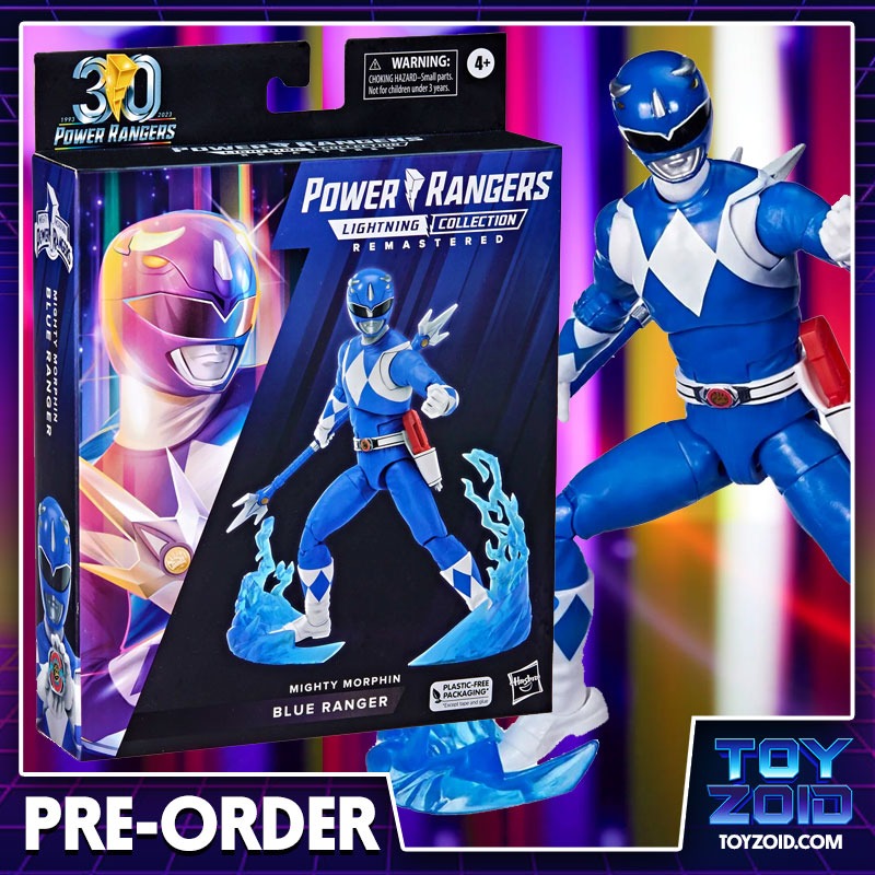 Mighty Morphin Power Rangers Lightning Collection Deluxe Blue Ranger ...