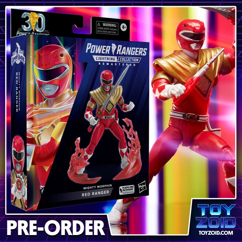 Mighty Morphin Power Rangers Lightning Collection Deluxe Red Ranger Remastered Exclusive ...