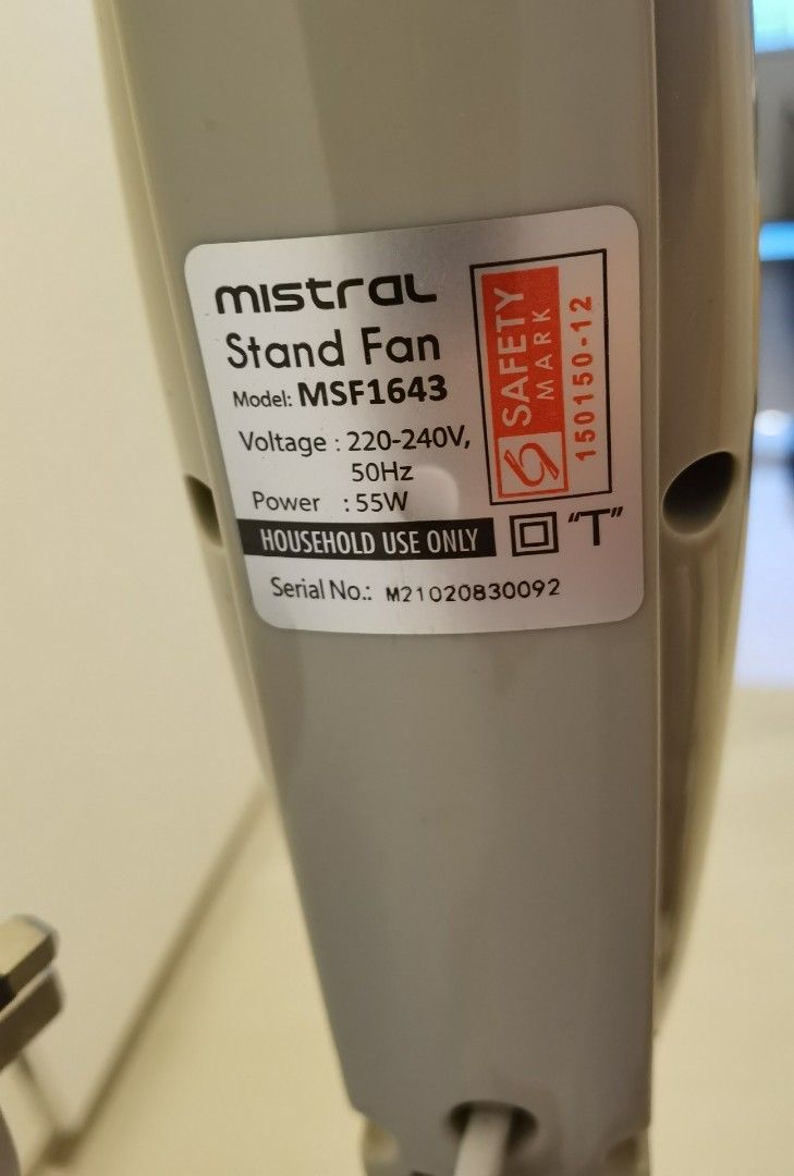Mistral Stand Fan, Furniture & Home Living, Lighting & Fans, Fans on ...