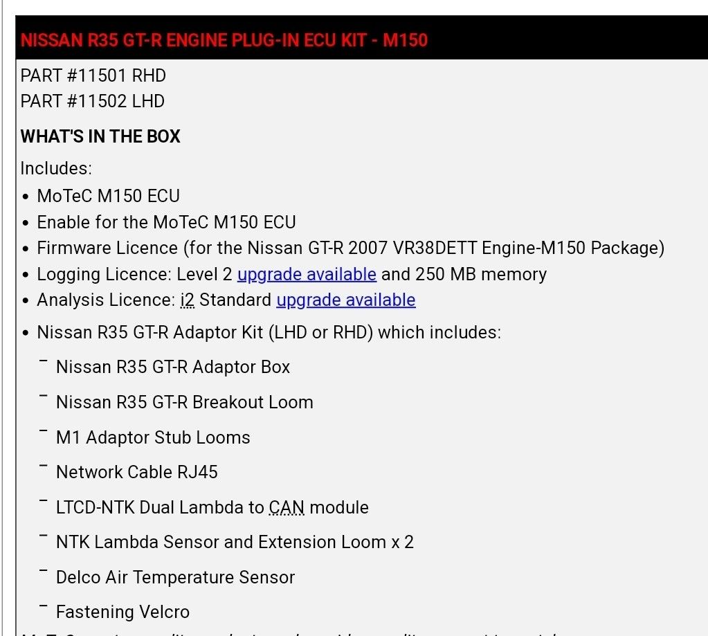 MoTec M150 for GTR R35, Car Accessories, Car Workshops & Services on ...