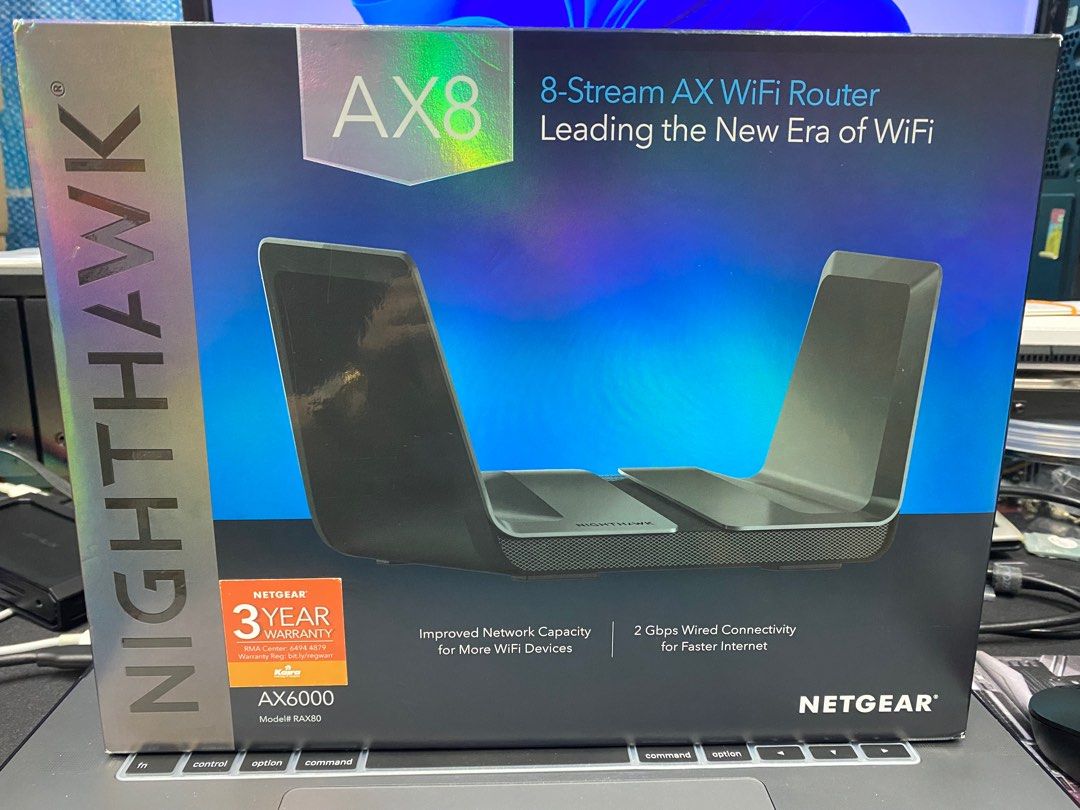 Netgear Nighthawk AX8 Router with Box, Computers & Tech, Parts ...
