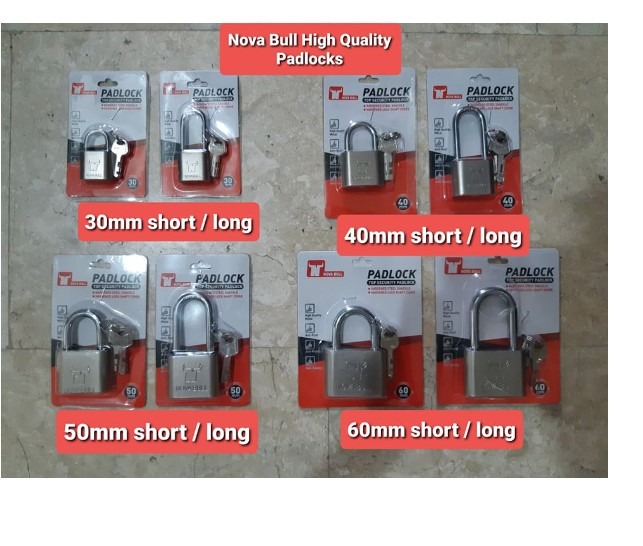 Nova Bull Stainless Padlock Top Security Pad Lock High Quality Lock Set ...