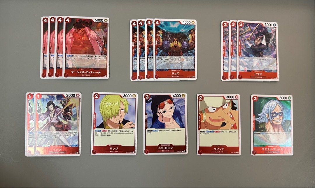 One piece Rare cards OPO1 OPO2 OPO3, Hobbies & Toys, Toys & Games on ...