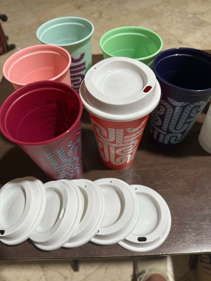 Original Starbucks Reusable Hot Cups Set of 6 Color-Change Candy Canes ...