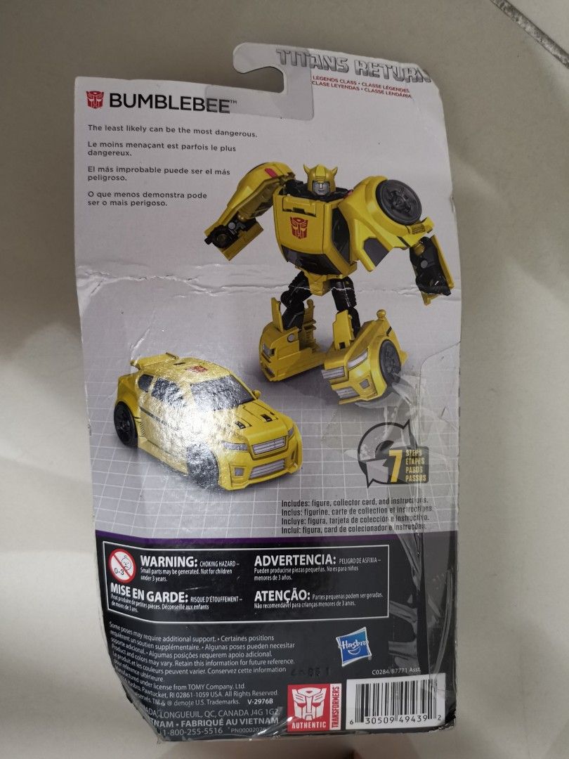 Original TRANSFORMERS GENERATIONS TITANS RETURN LEGENDS CLASS BUMBLEBEE ...