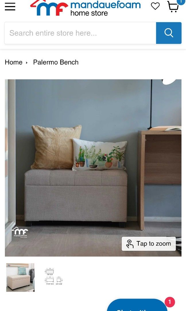 Ottoman storage Mandaue foam, Furniture & Home Living, Furniture ...