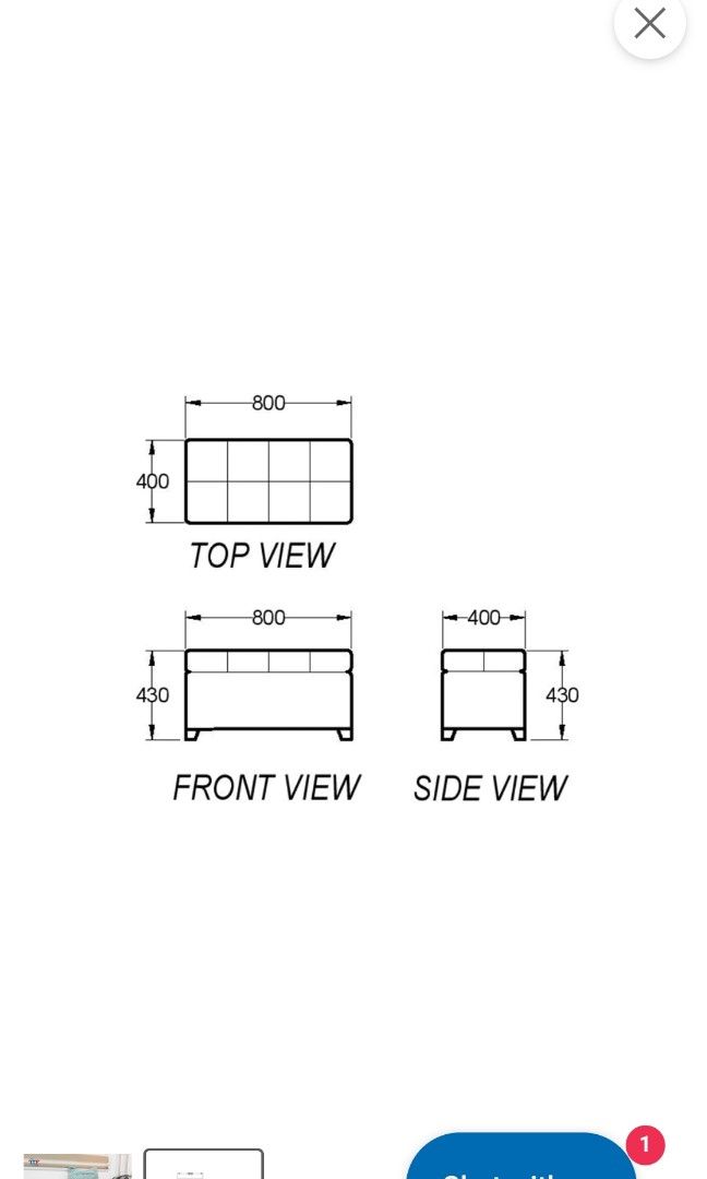 Ottoman storage Mandaue foam, Furniture & Home Living, Furniture ...