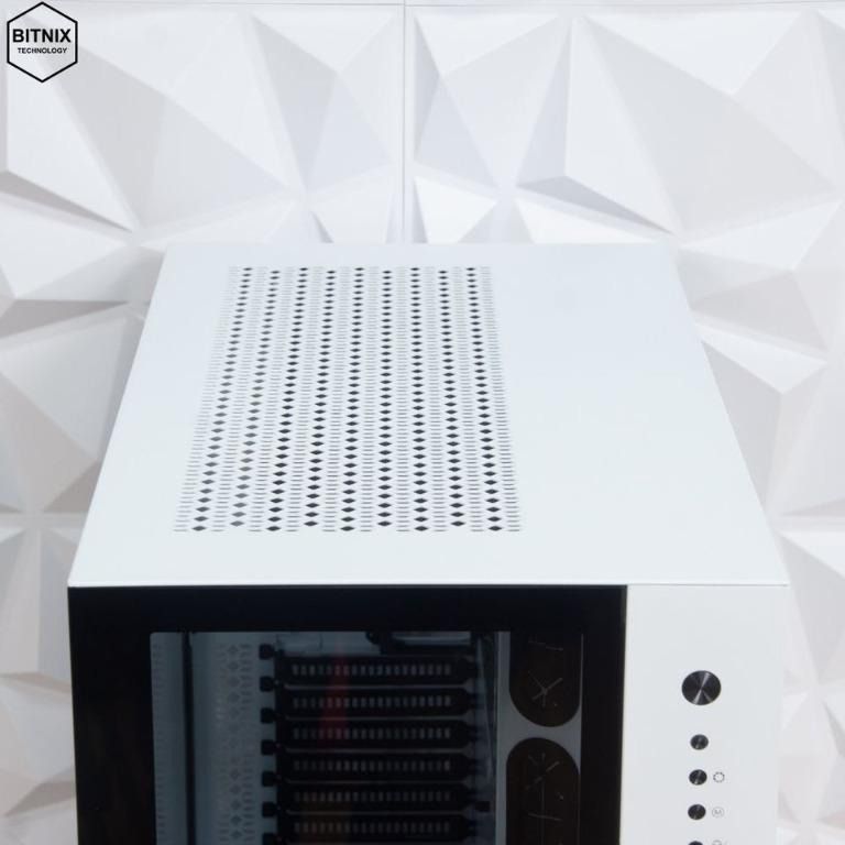 Phanteks Metallic Gear Neo Qube D Rgb Tg Atx Chassis Black White