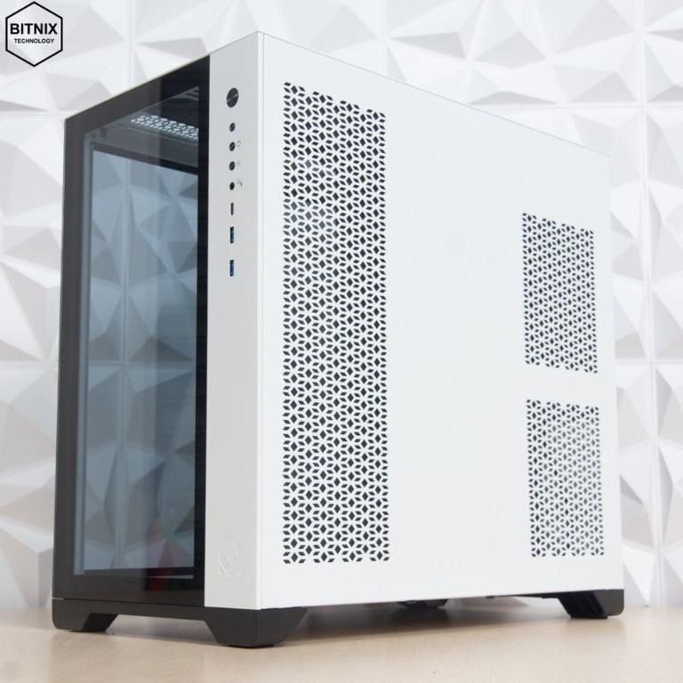 Phanteks Metallic Gear Neo Qube D Rgb Tg Atx Chassis Black White
