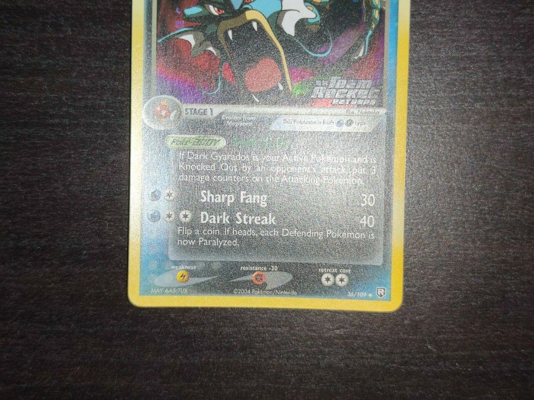 Pokemon Dark Gyarados Reverse Holo & Gyarados Skyridge, Hobbies & Toys ...