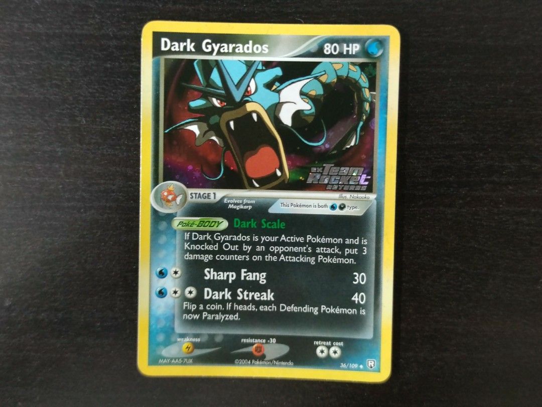 Pokemon Dark Gyarados Reverse Holo & Gyarados Skyridge, Hobbies & Toys ...