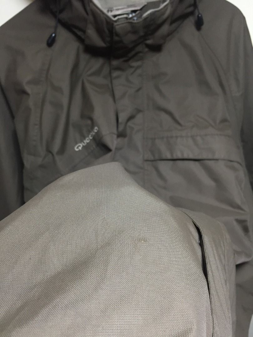 Quechua olive green hard shell jacket, Men's Fashion, Coats, Jackets ...