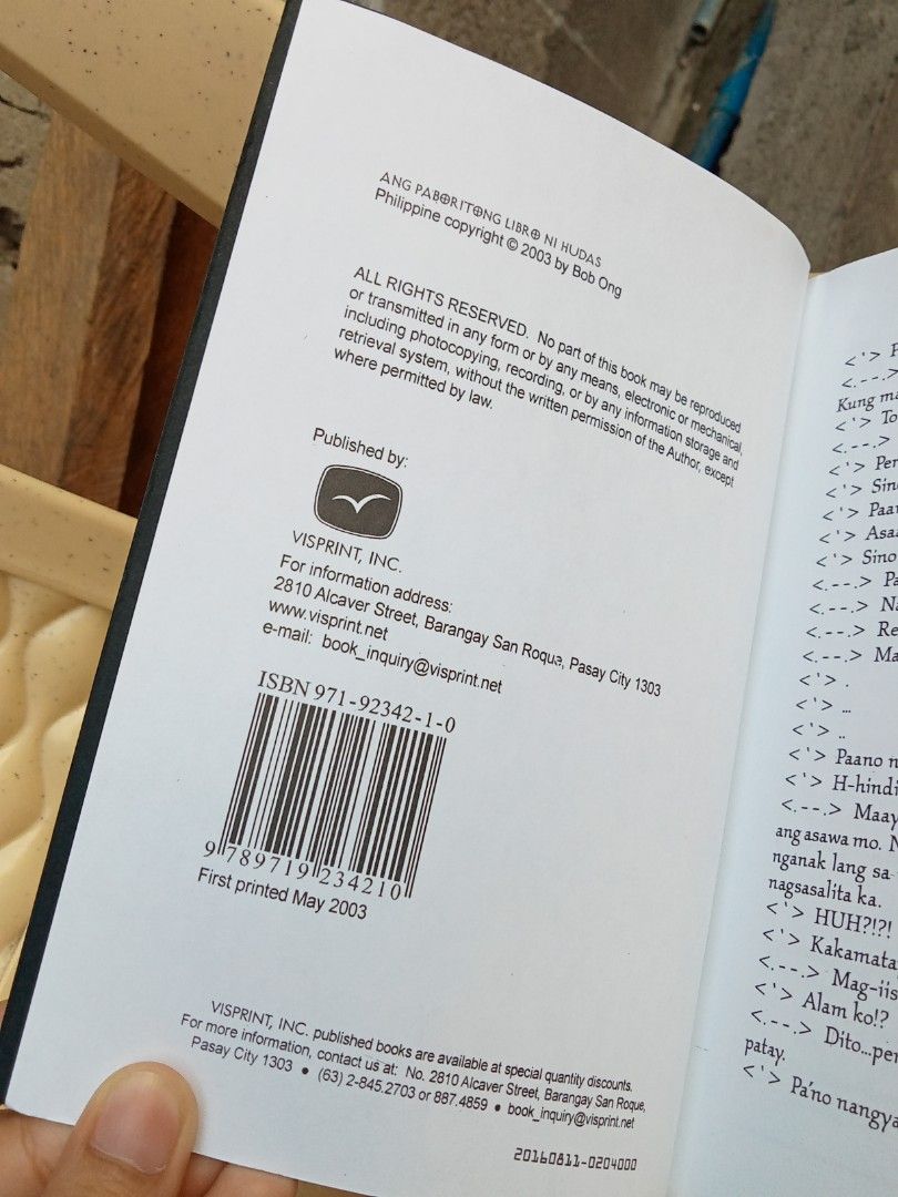 (RARE) ANG PABORITONG LIBRO NI HUDAS by BOB ONG (VISPRINT), Hobbies ...