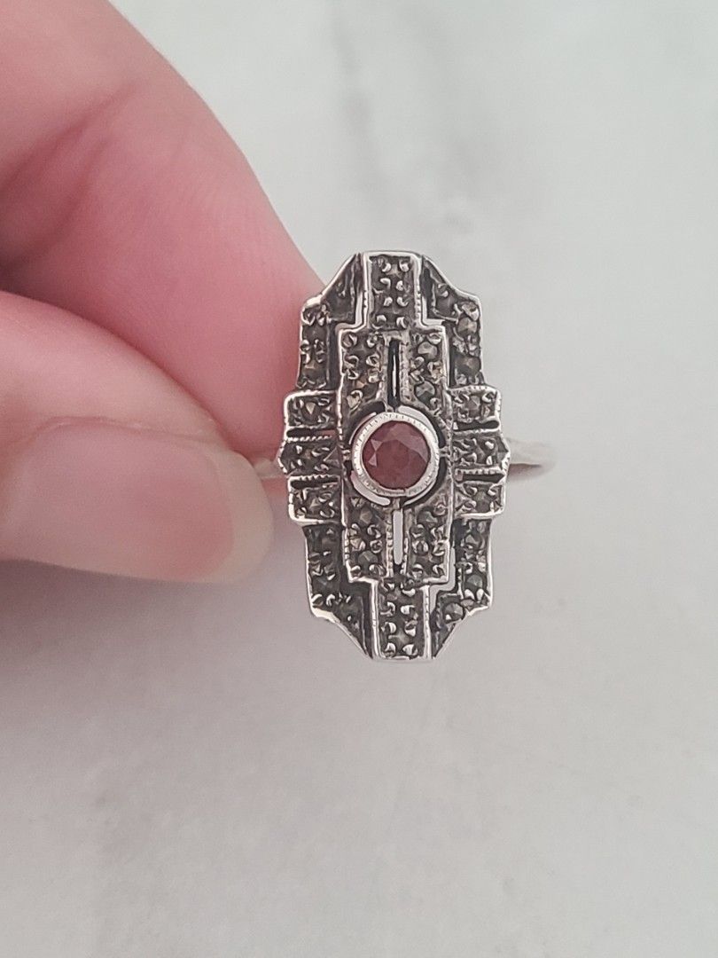 Rare antique sterling silver stone ring., Women's Fashion, Jewelry ...