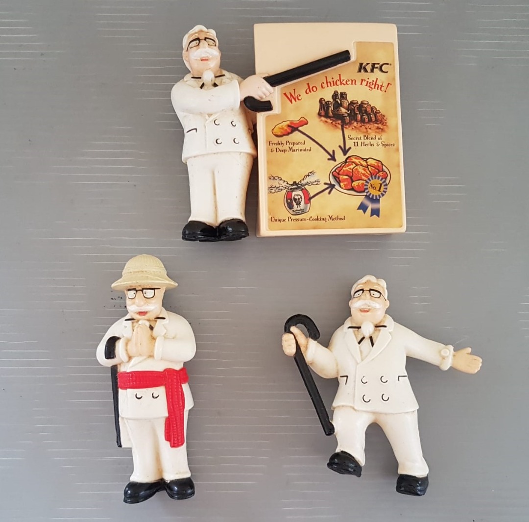 Rare Collectibles, 3 Colonel Sanders Figurines, Kentucky Fried Chicken ...