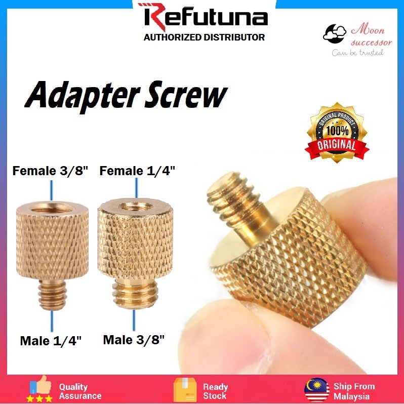 Refutuna Screw 3/8" Female to 1/4" Male / Screw 1/4" Female to 3/8 ...