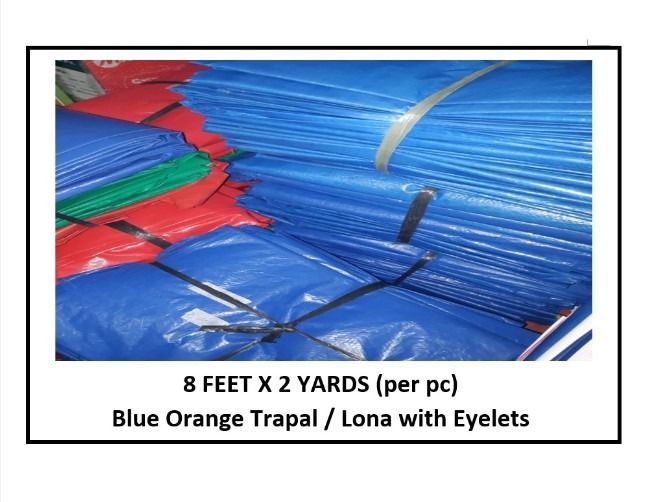 Sakolin 8x6 feet (2 Yards) Orange Blue Tarpaulin Trapal Tolda Cover ...