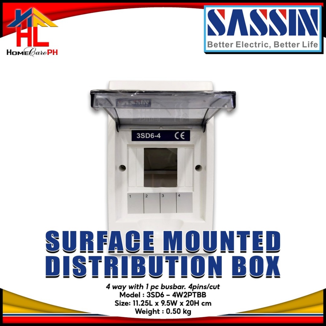 Sassin Surface Mounted Distribution Box White RAL 9003 more models ...
