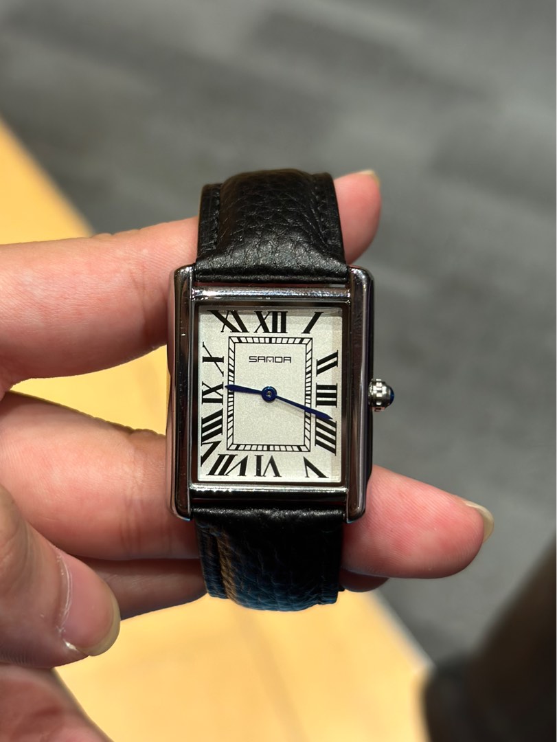 日產電池 Sanda “TANK” quartz watch, 名牌, 手錶 - Carousell