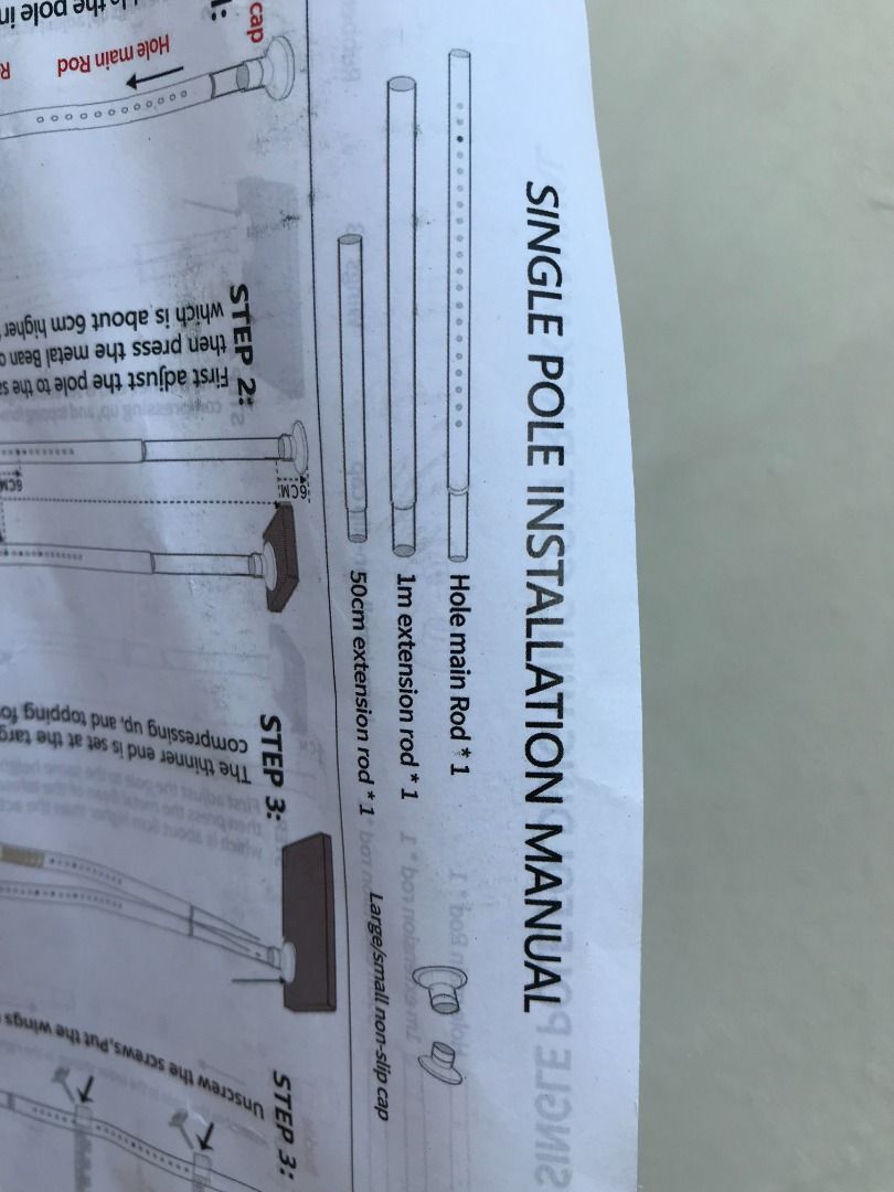 Single pole wing coat rack In dismantled condition. Instruction for ...