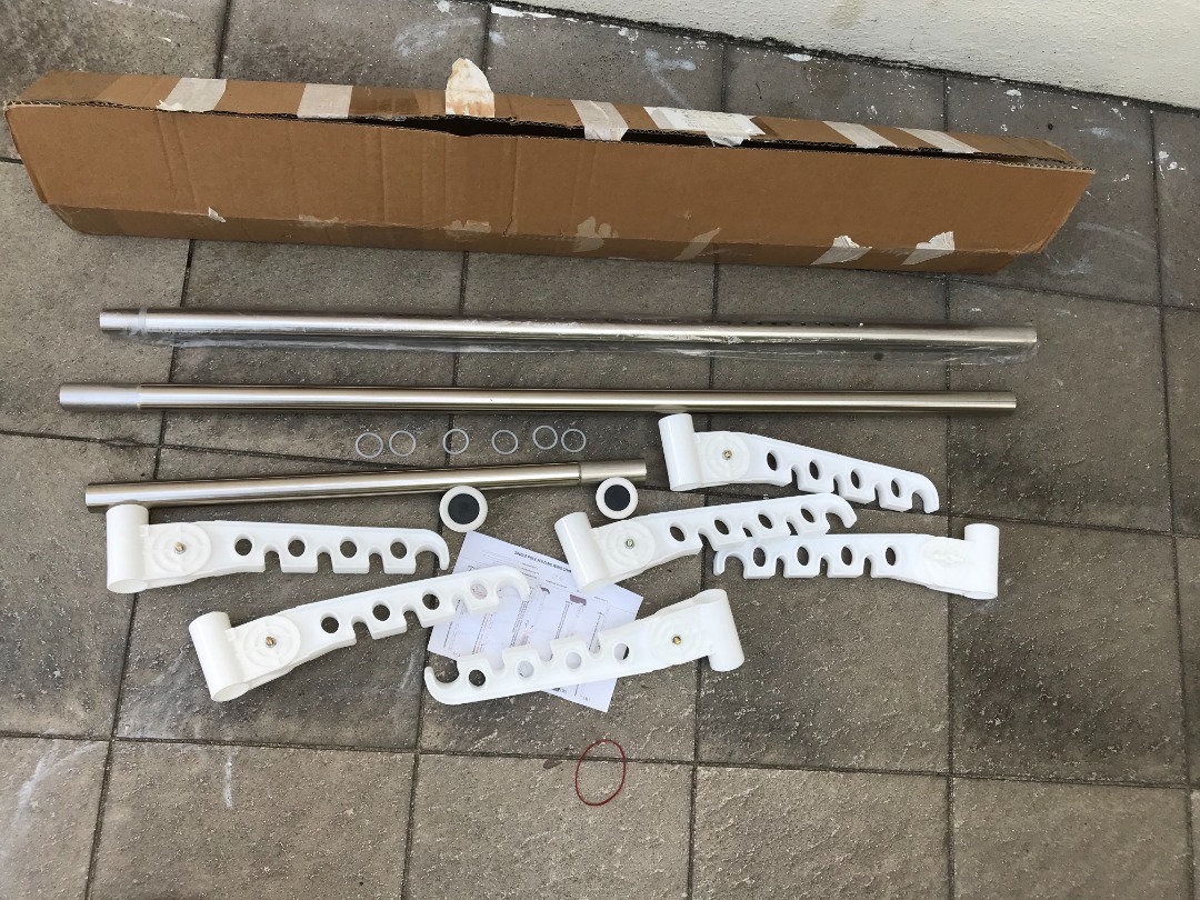 Single pole wing coat rack In dismantled condition. Instruction for ...