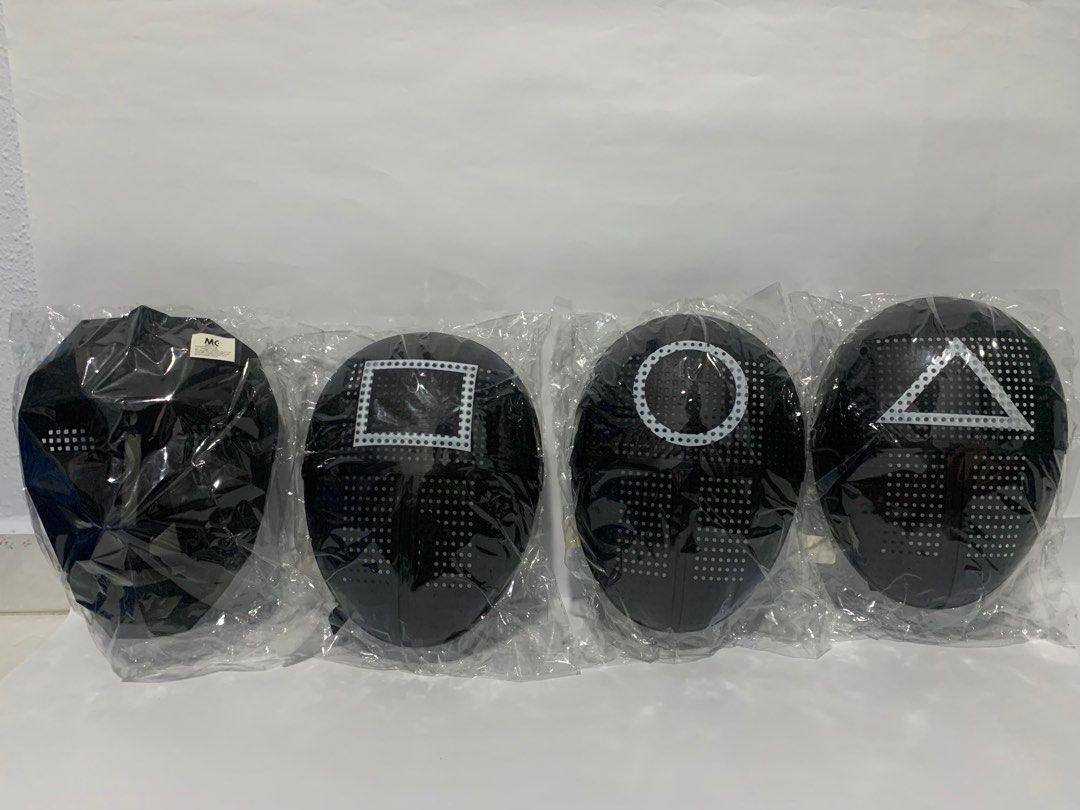 Squid Game Mask Full Set Circle Triangle Square Masked Man Boss Manager ...