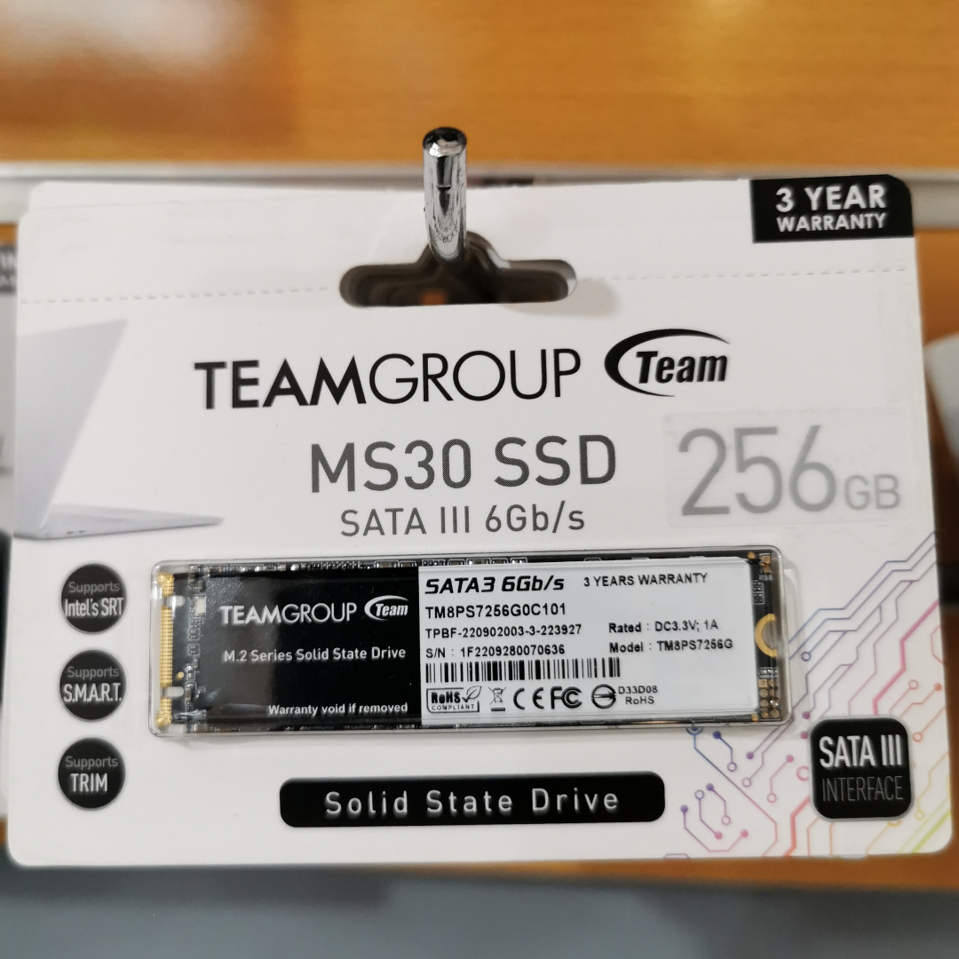 Teamgroup MS30 256GB M.2 SATA SSD on Carousell