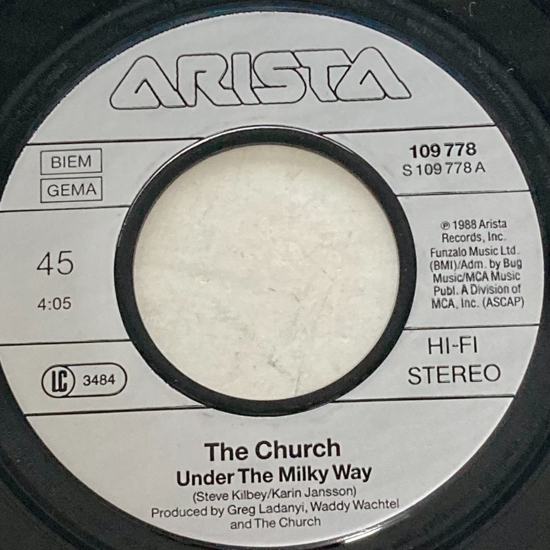 (3 for $25) The Church Under The Milky Way 7" Vinyl Single Alt Rock ...