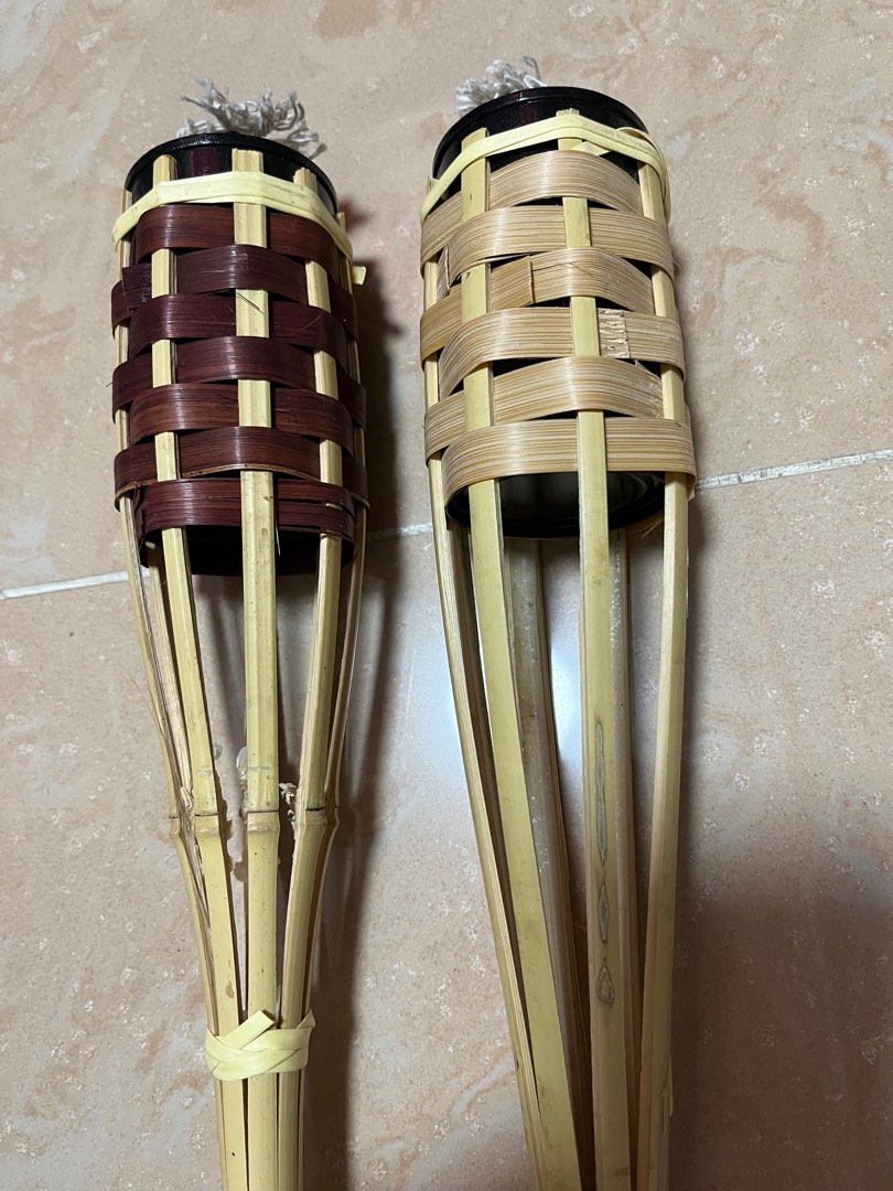 Tiki Torch Fire Light Stick Hari Raya Play Pretend Drama School Costume ...